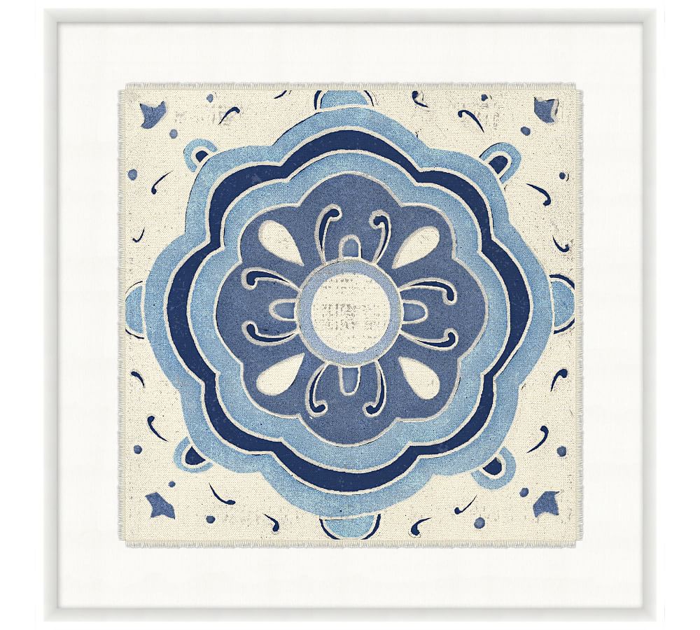 Cabo Blue Pattern Framed Print | Pottery Barn