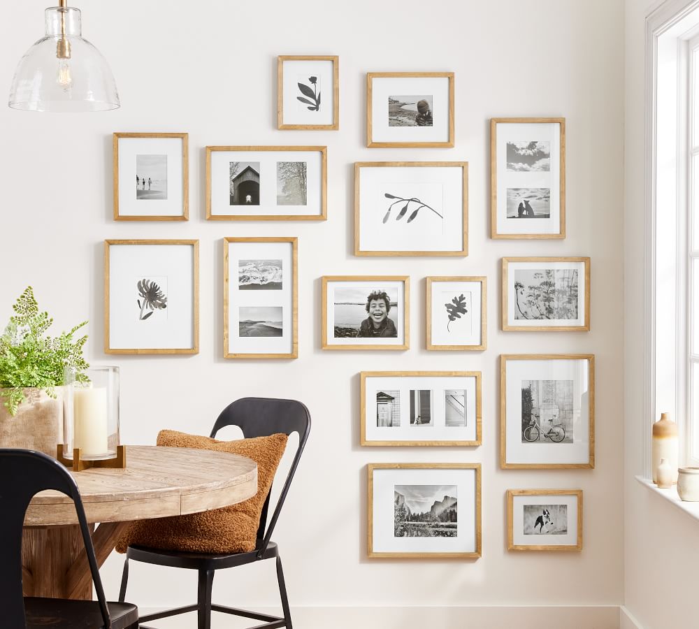 Multi-Mat Wood Gallery Assorted Frames - Set of 15 | Pottery Barn