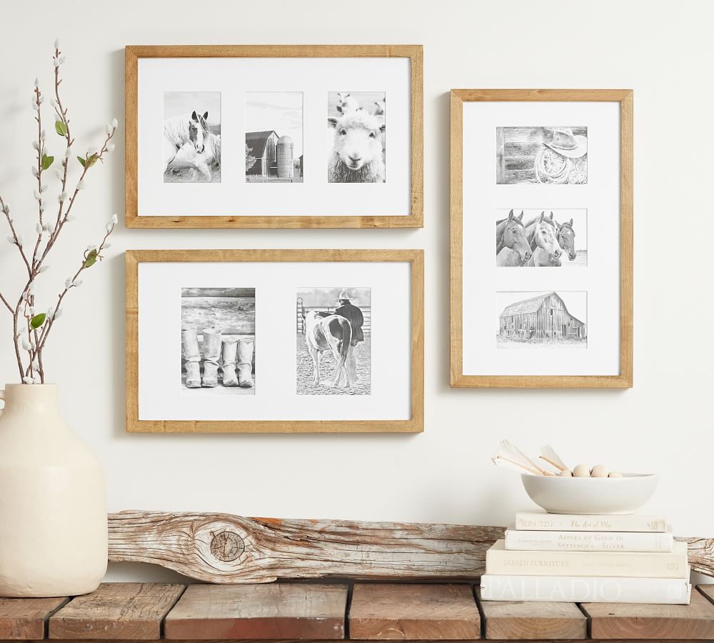 Multi-Mat Wood Gallery Tabletop Frames | Pottery Barn