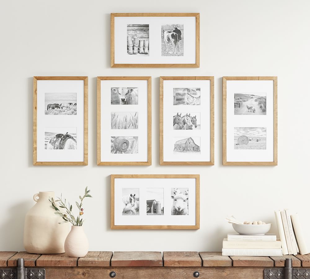 Multi-Mat Wood Gallery Tabletop Frames | Pottery Barn