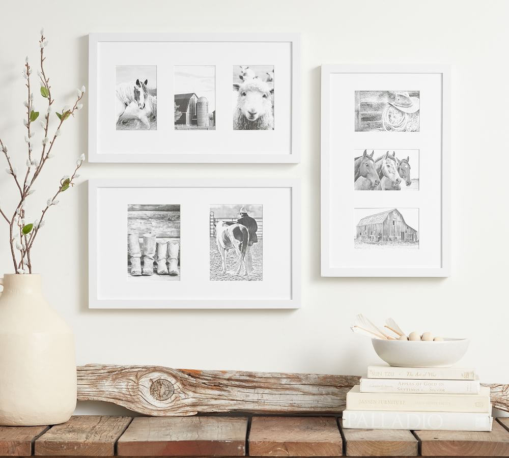 Multi-Mat Wood Gallery Tabletop Frames | Pottery Barn
