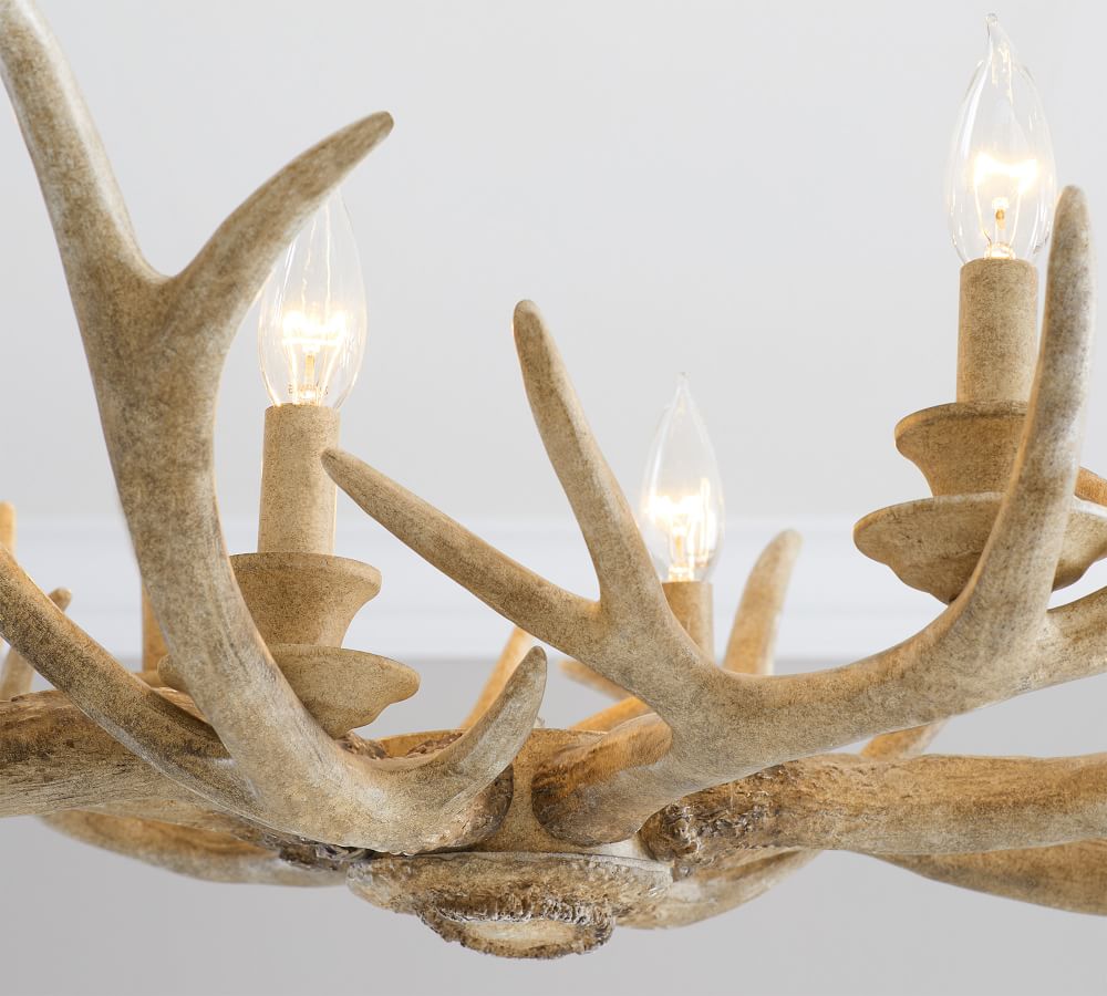 Pottery Barn Antler Chandelier