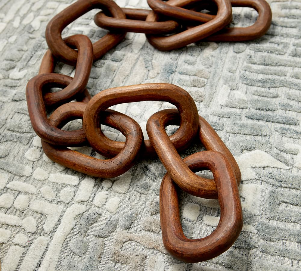 Oversized Recycled Wood Decorative Chain | Pottery Barn