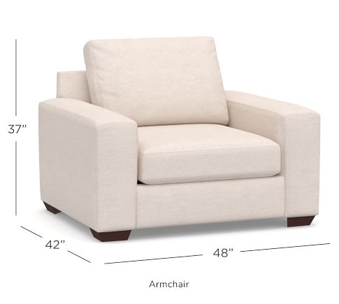 Big Sur Square Arm Upholstered Armchair | Pottery Barn