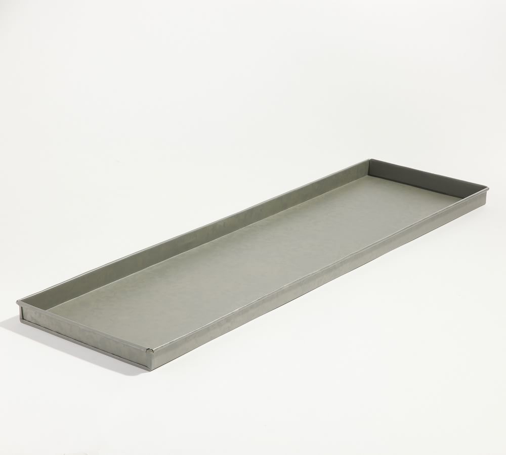 Galvanized Handcrafted Metal Planter Trays | Pottery Barn