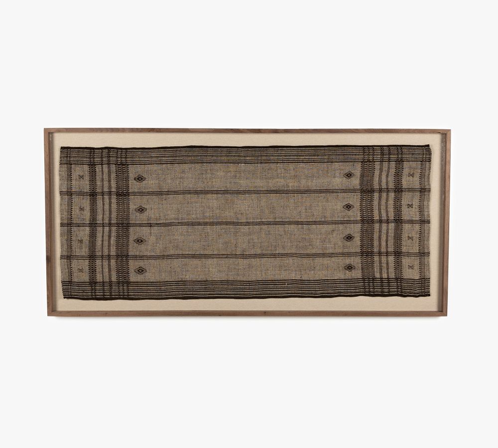 Suna Rustic Textile Framed Wall Art | Pottery Barn