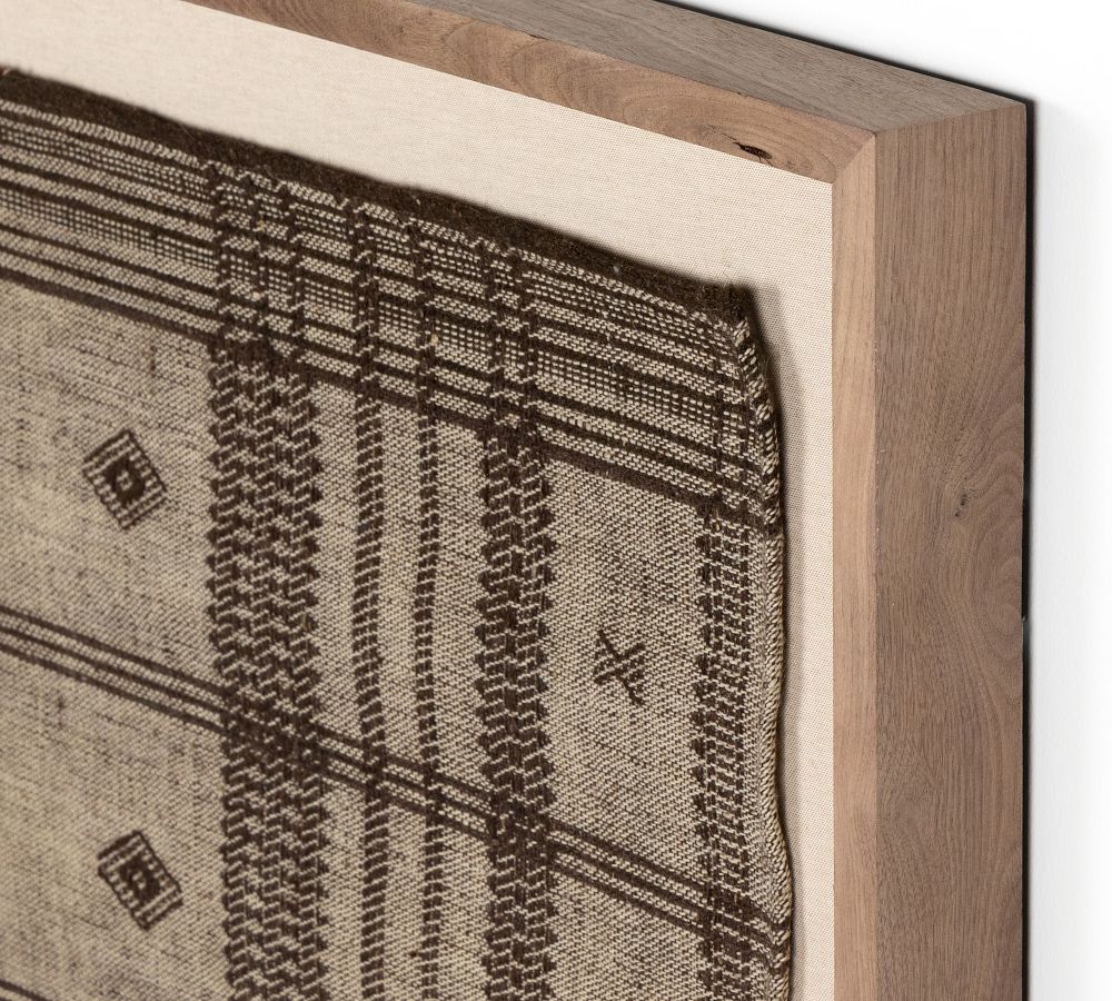 Suna Rustic Textile Framed Wall Art | Pottery Barn