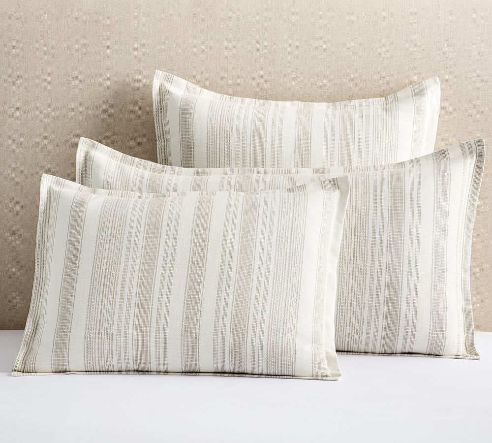 Hawthorn Striped Cotton Sham | Pottery Barn