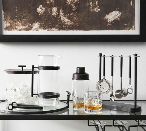 Bleecker Metal Bar Coasters - Set of 4 | Pottery Barn