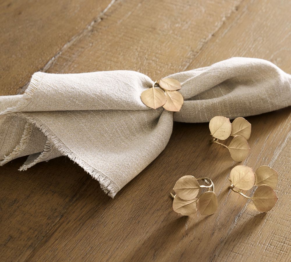 Michael Michaud Eucalyptus Handcrafted Napkin Rings - Set of 4 ...