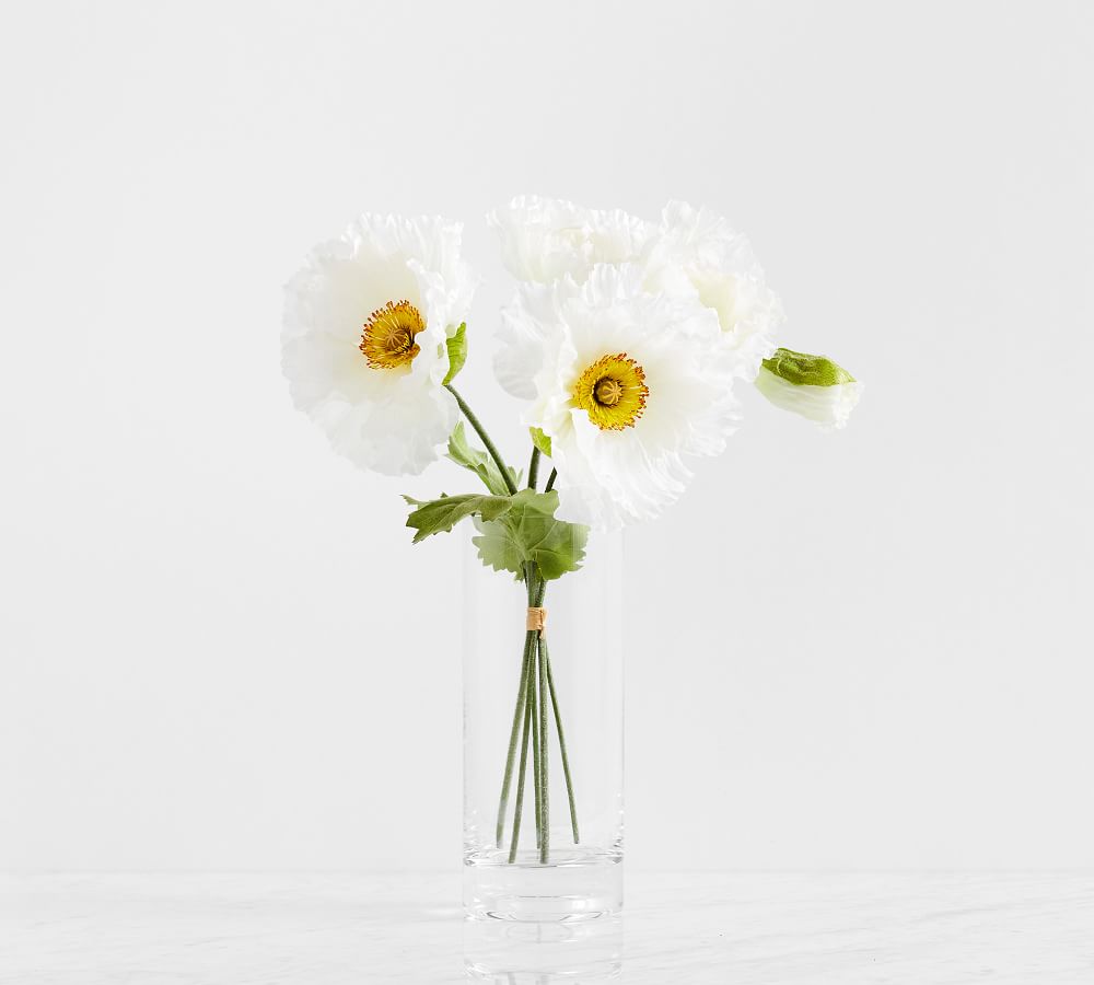 White Poppy Flower Bundle | Pottery Barn