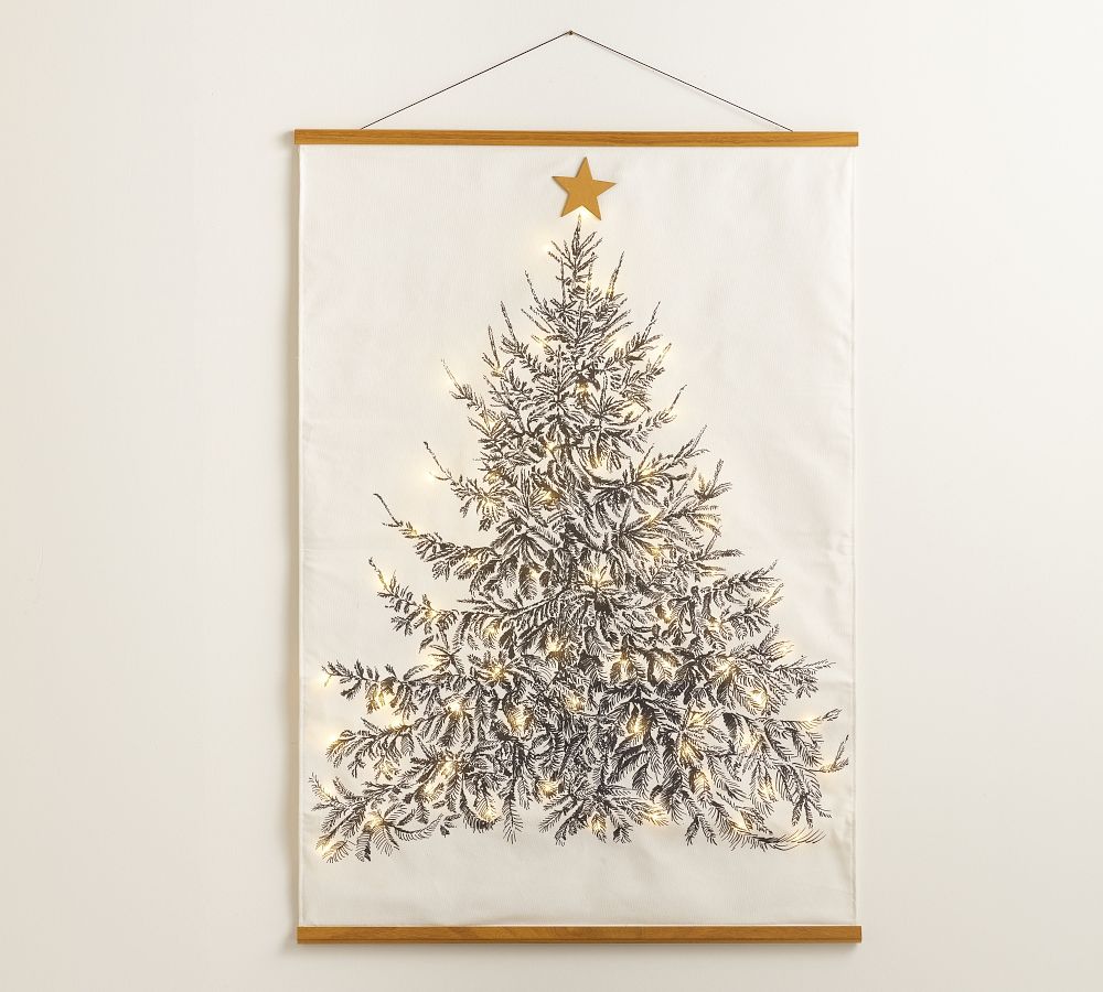 Lit Holiday Tree Banner | Pottery Barn