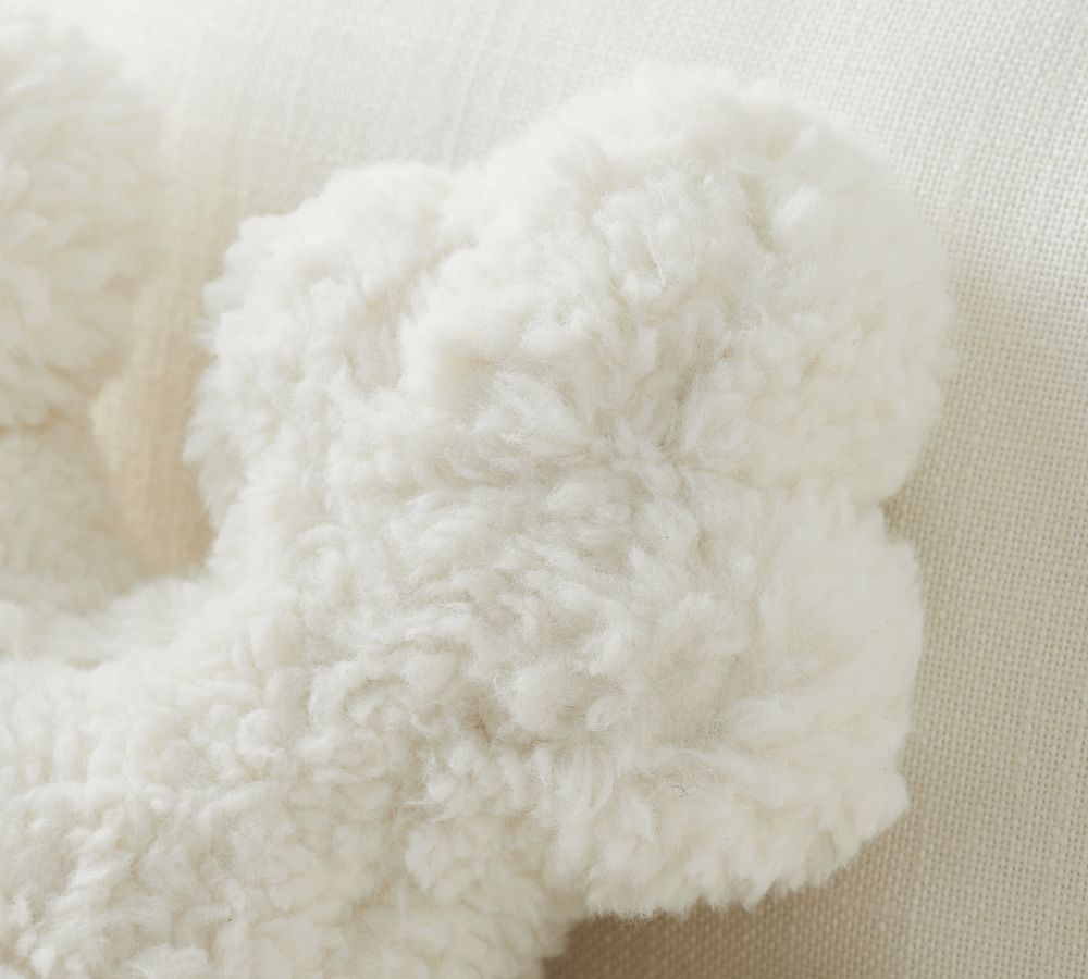 Sherpa Snowflake Shaped Pillow | Pottery Barn