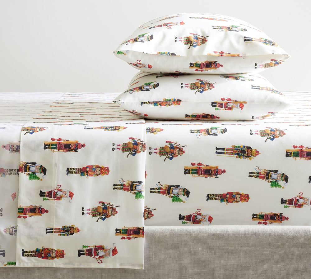 Nutcracker Percale Sheet Set | Pottery Barn