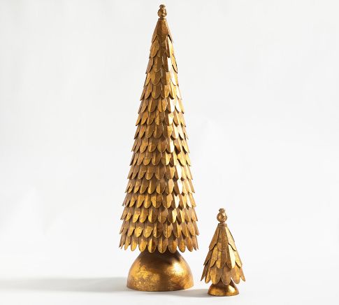 Handcrafted Glittery Decorative Trees | Pottery Barn