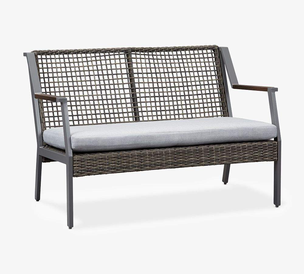 Klein All-Weather Wicker Bench | Pottery Barn