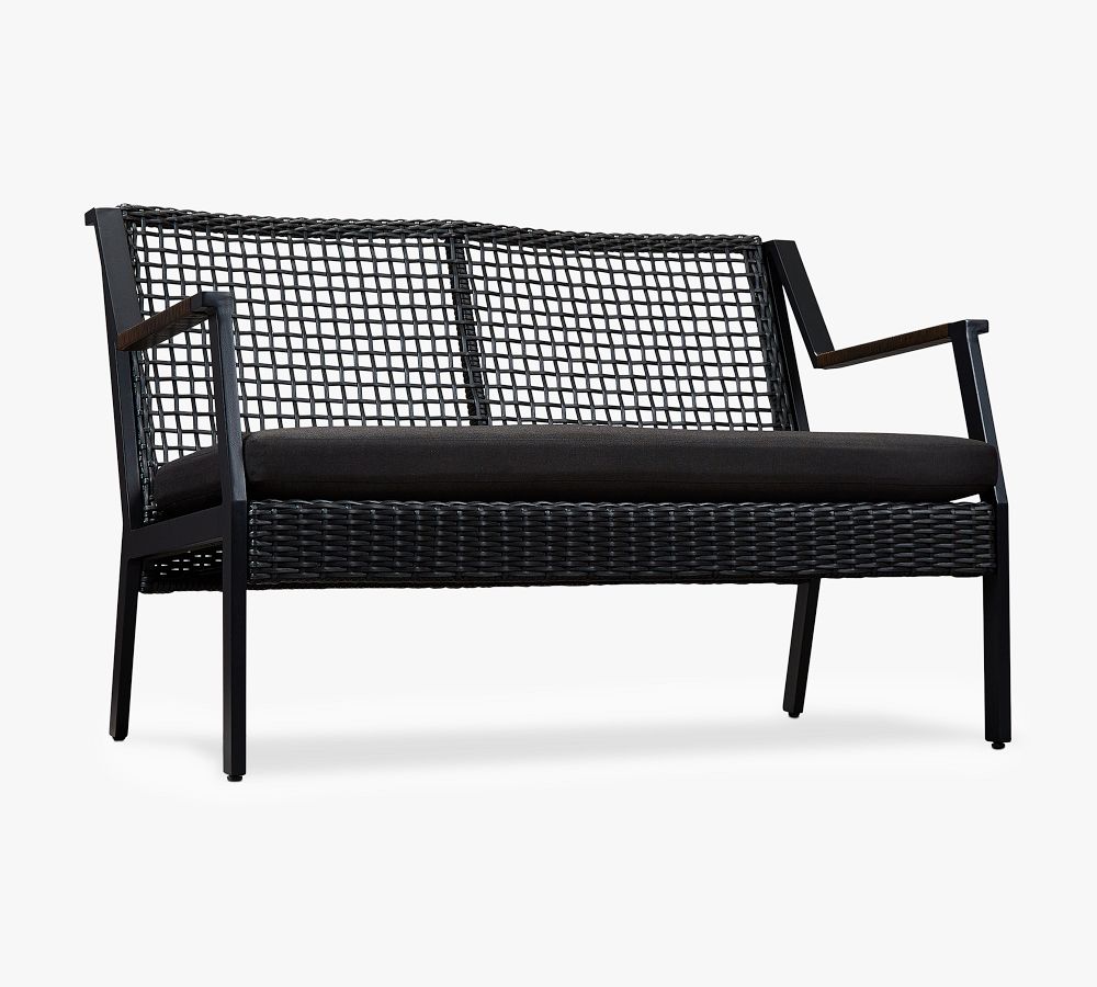 Klein All-Weather Wicker Bench | Pottery Barn
