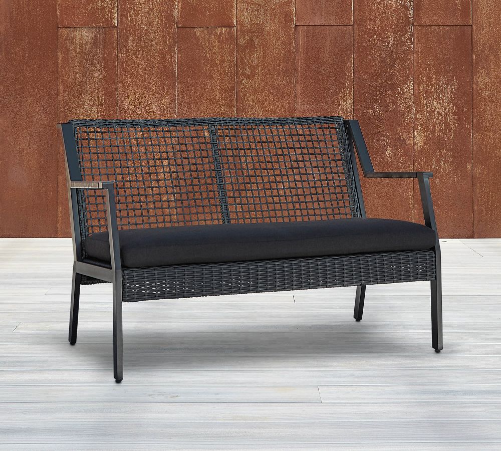 Klein All-Weather Wicker Bench | Pottery Barn