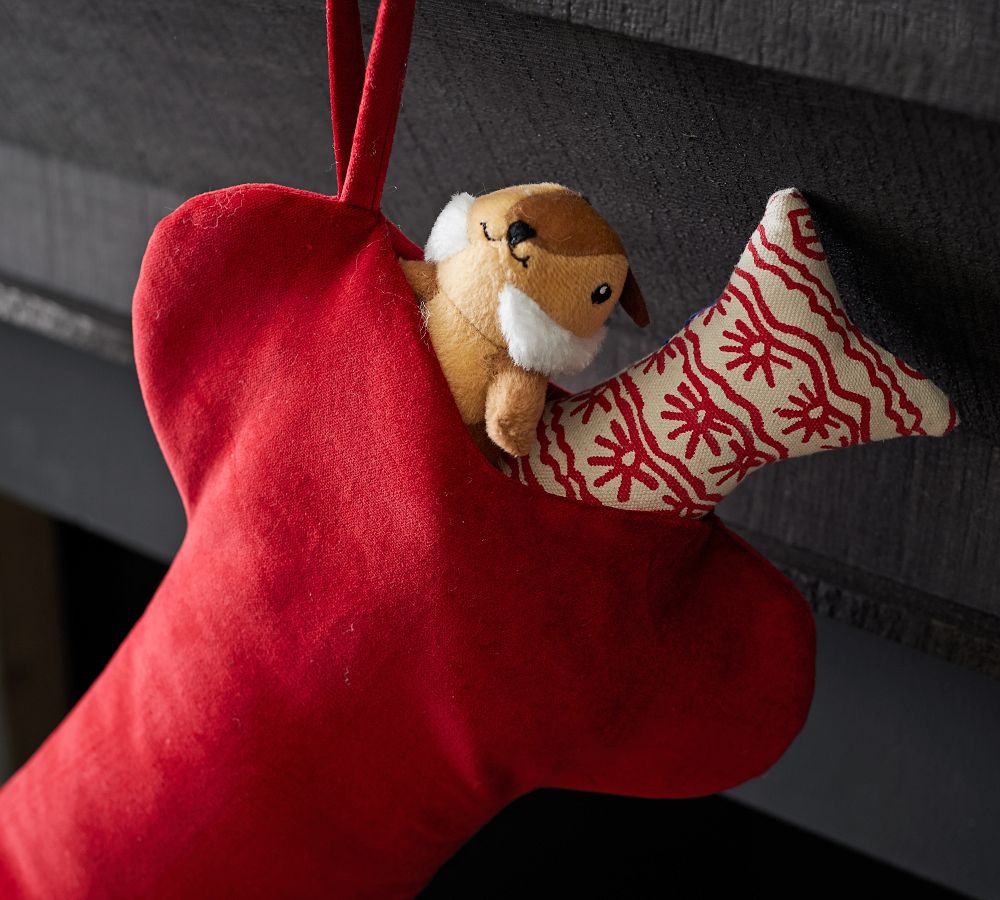 Classic Velvet Bone Stocking | Pottery Barn