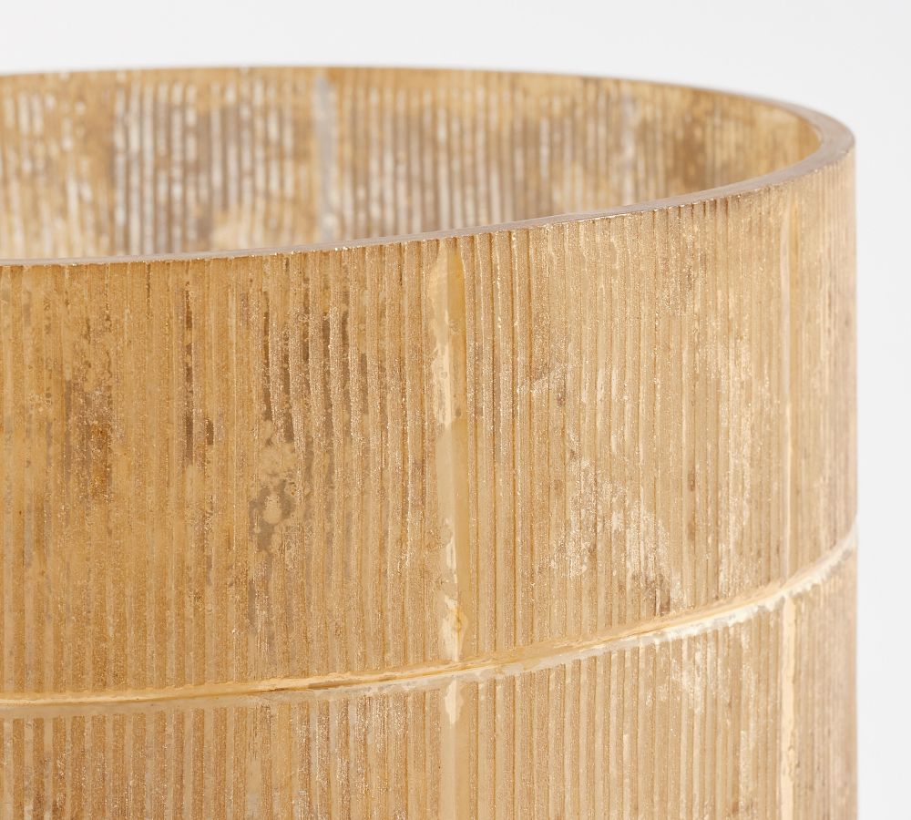 Linen Textured Glass Hurricanes | Pottery Barn