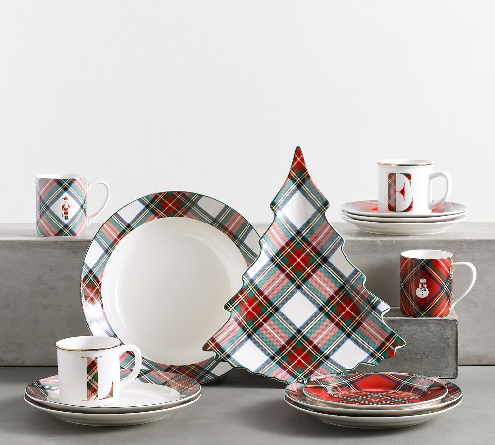 Stewart Plaid Dinnerware Collection | Pottery Barn