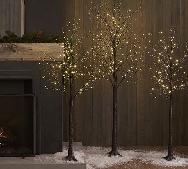 Light Up Indoor/Outdoor Willow Twinkling Twig Trees | Pottery Barn