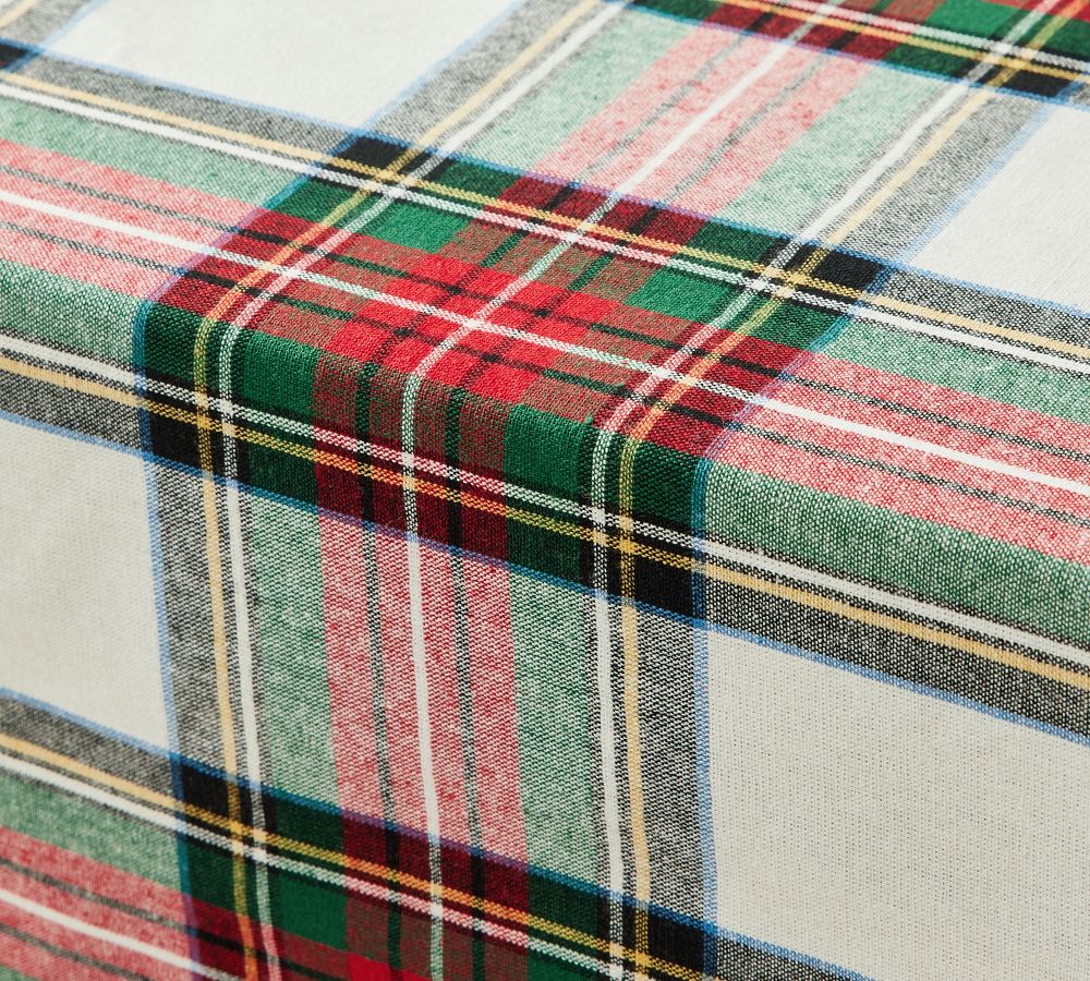 Stewart Plaid Cotton Rectangular Tablecloth | Pottery Barn