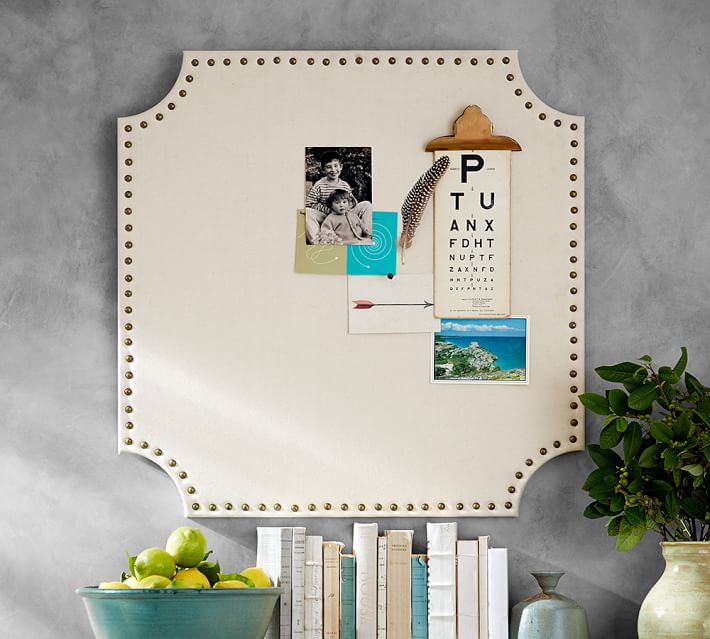 Shaped Denim & Nailhead Pinboards | Pottery Barn