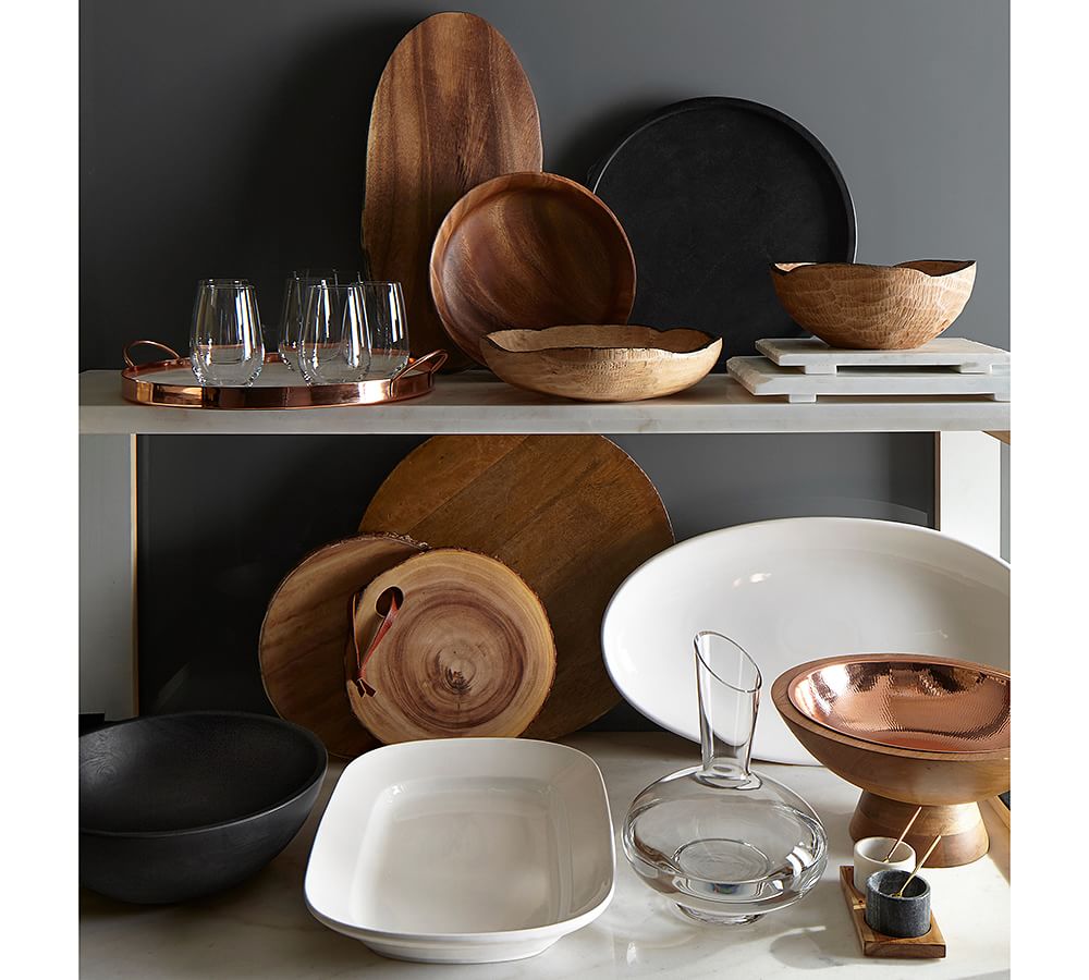 Jefferson Wood Charger Plates | Pottery Barn