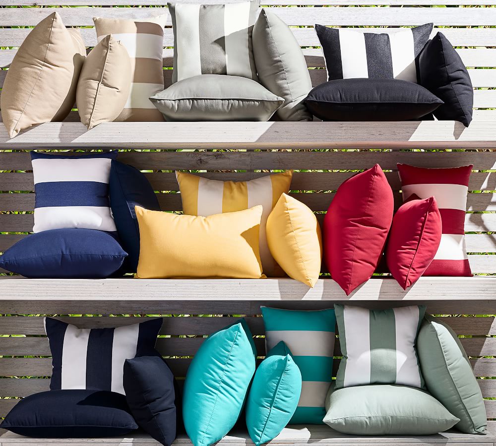 Sunbrella® Solid Indoor/Outdoor Pillows | Pottery Barn