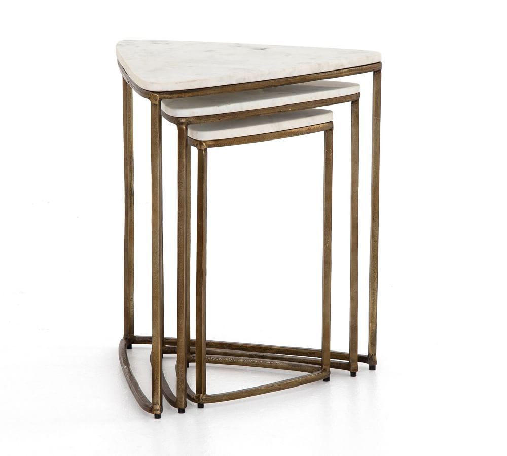 Cecilia Marble Nesting Side Tables | Pottery Barn