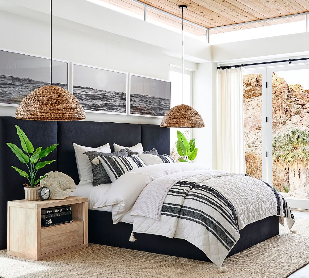 Spencer Washed Organic Cotton Solid Sheets | Pottery Barn