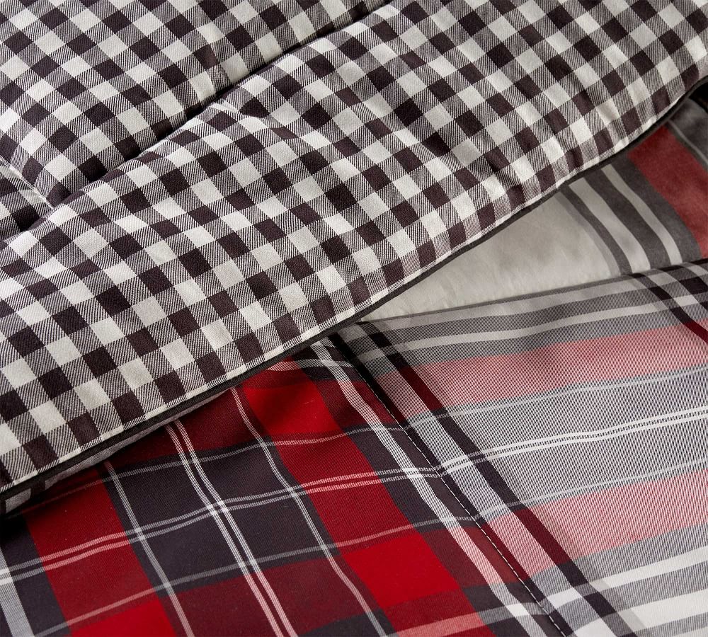 Hamilton Plaid Reversible Cotton Comforter & Shams | Pottery Barn