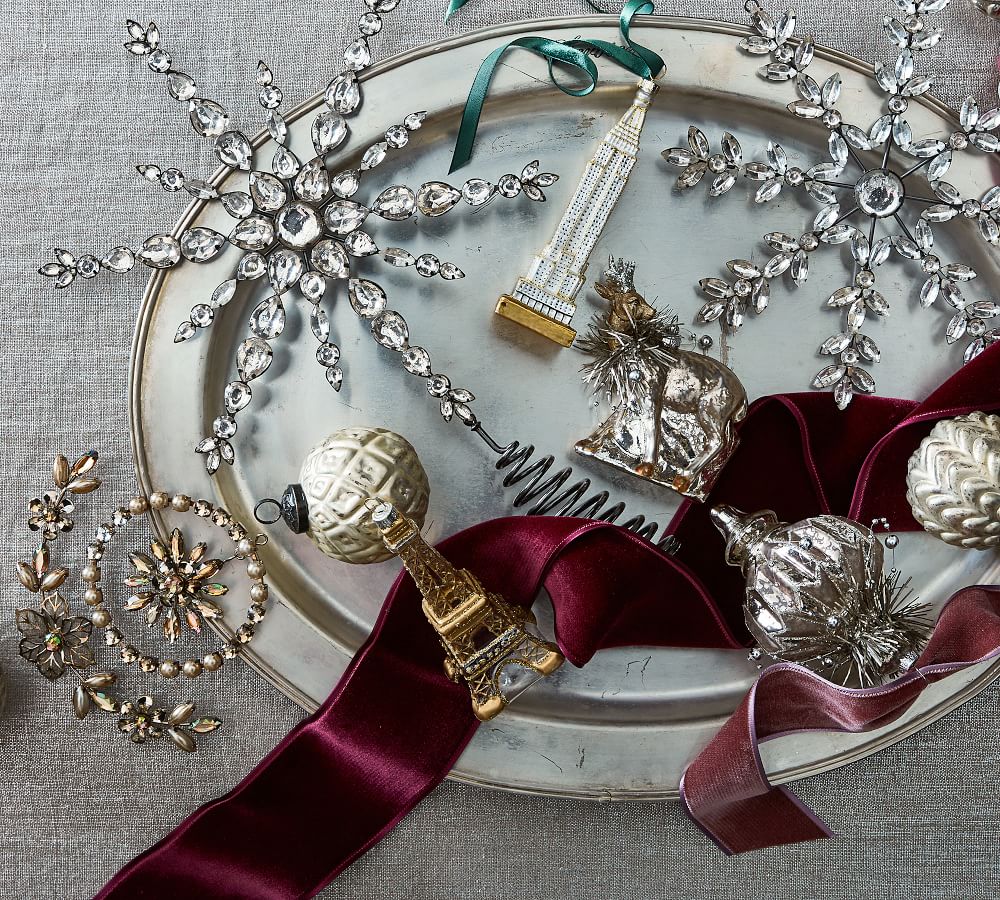 Jeweled Snowflake Tree Topper | Pottery Barn