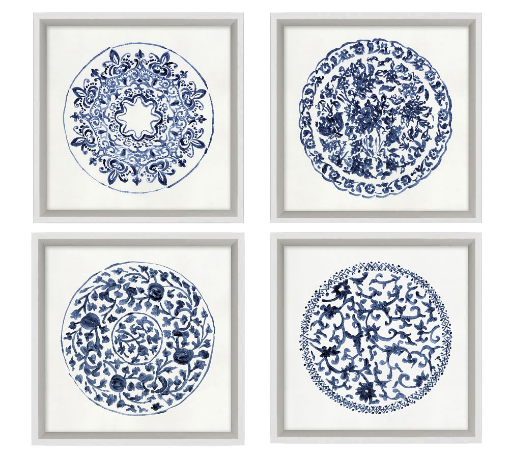 Porcelain Blue Framed Paper Prints | Pottery Barn