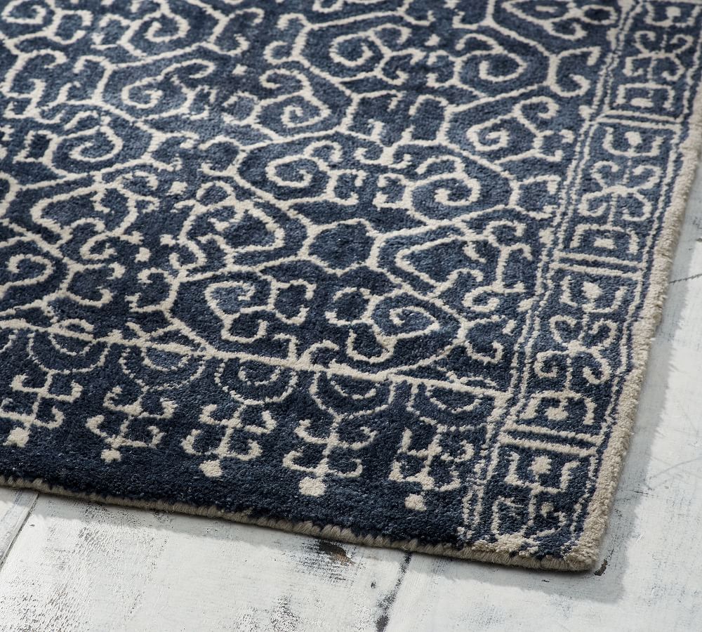 Indigo Luna Custom Tufted Rug | Patterned Rugs | Pottery Barn