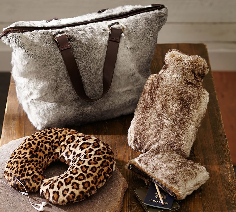 Faux Fur Neck Roll | Travel Accessories | Pottery Barn