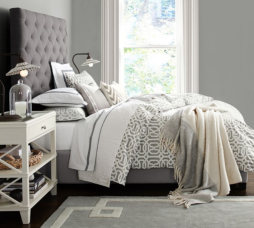 Morgan Banded 400-Thread-Count Organic Cotton Sheet Set | Pottery Barn