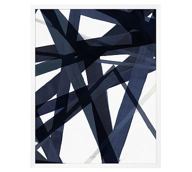 Indigo Matrix Framed Print | Pottery Barn