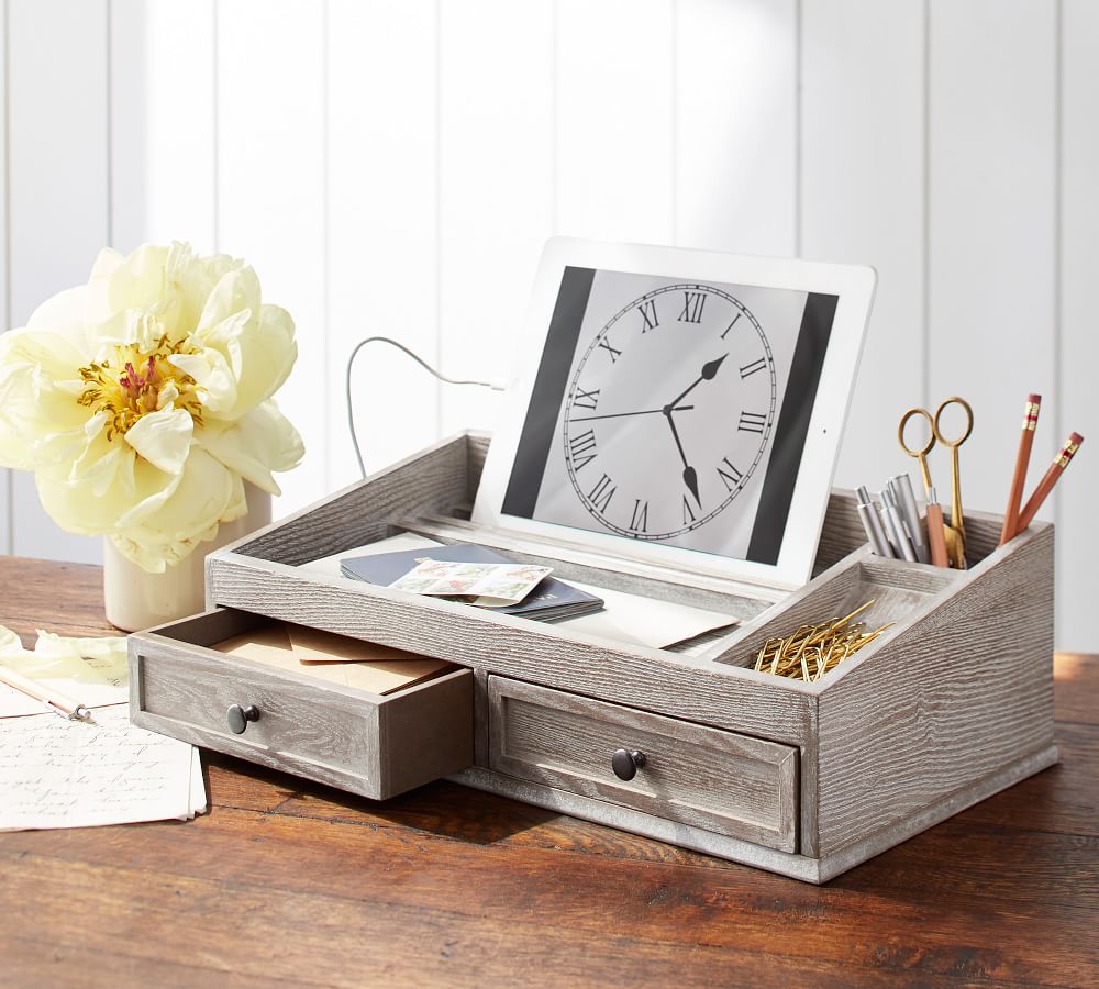 Hastings USB Tech Caddy with Drawers | Pottery Barn