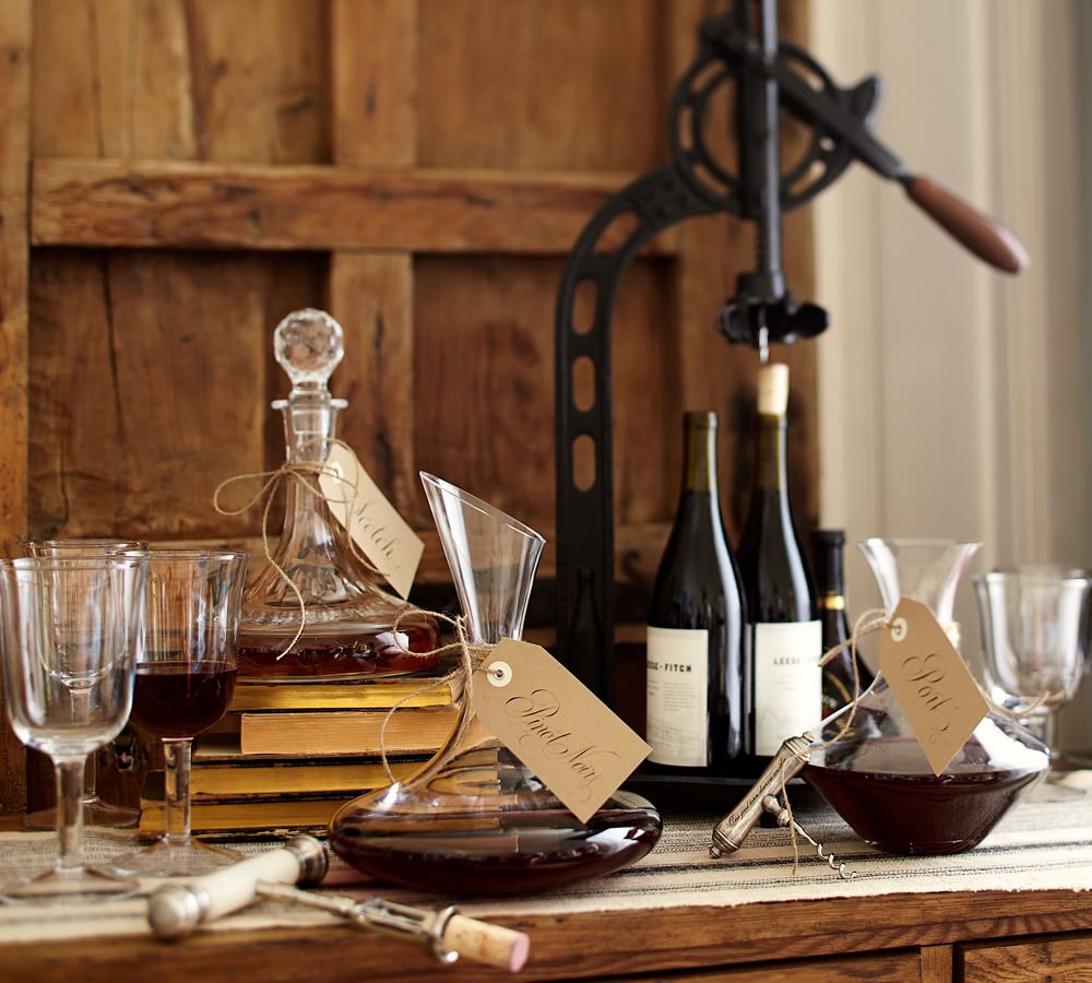 Antique Silver Sentiment Wine Pull | Pottery Barn