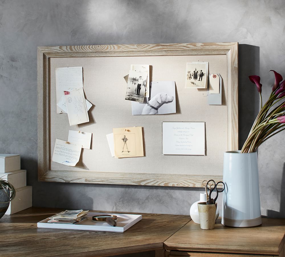 Printers Home Office Linen Pinboard | Pottery Barn