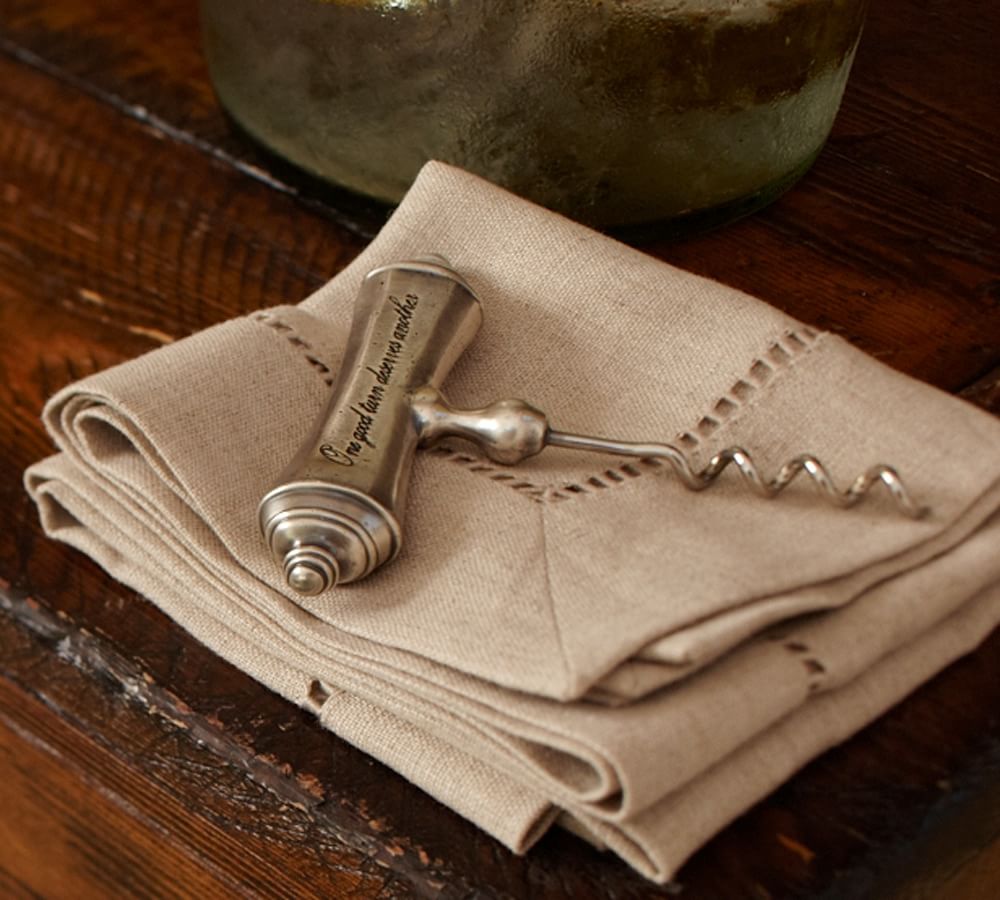 Antique Silver Sentiment Wine Pull | Pottery Barn