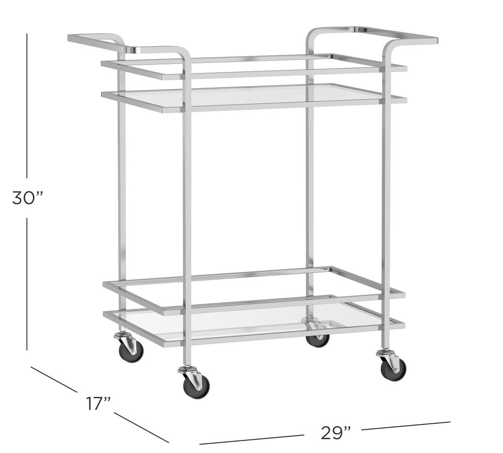 Skylar Metal Bar Cart | Pottery Barn