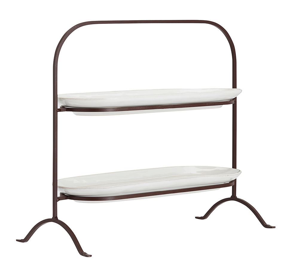Cambria Stoneware Tiered Stand | Pottery Barn