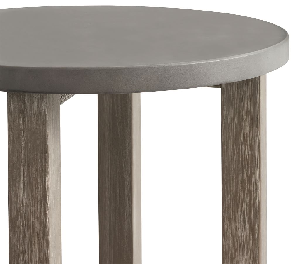 Abbott Outdoor Side Table, Brown | Pottery Barn