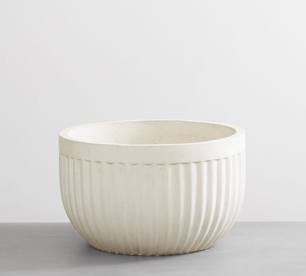 Concrete Fluted Planters | Pottery Barn