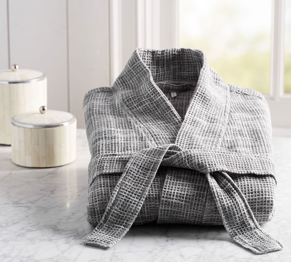 Organic Waffle Weave Lightweight Robe | Pottery Barn