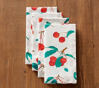 Painted Cherry Napkin, Set of 4 | Pottery Barn