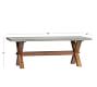 Abbott Indoor/Outdoor 84" Concrete & FSC® Acacia Dining Table | Pottery ...